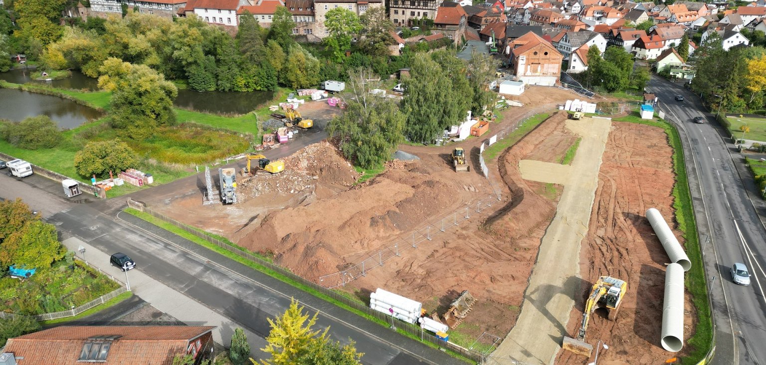 Baulärm in der ehemaligen Brauerei | SV Schlitz
